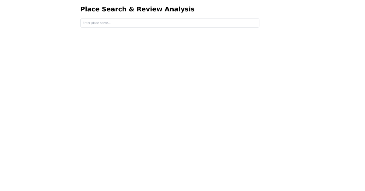 Place Search App - Free React, Tailwind Component