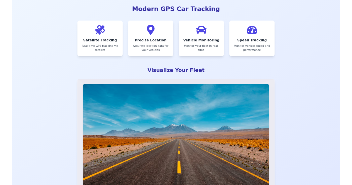 React GPS Car Tracking Body Component | Tailwind CSS