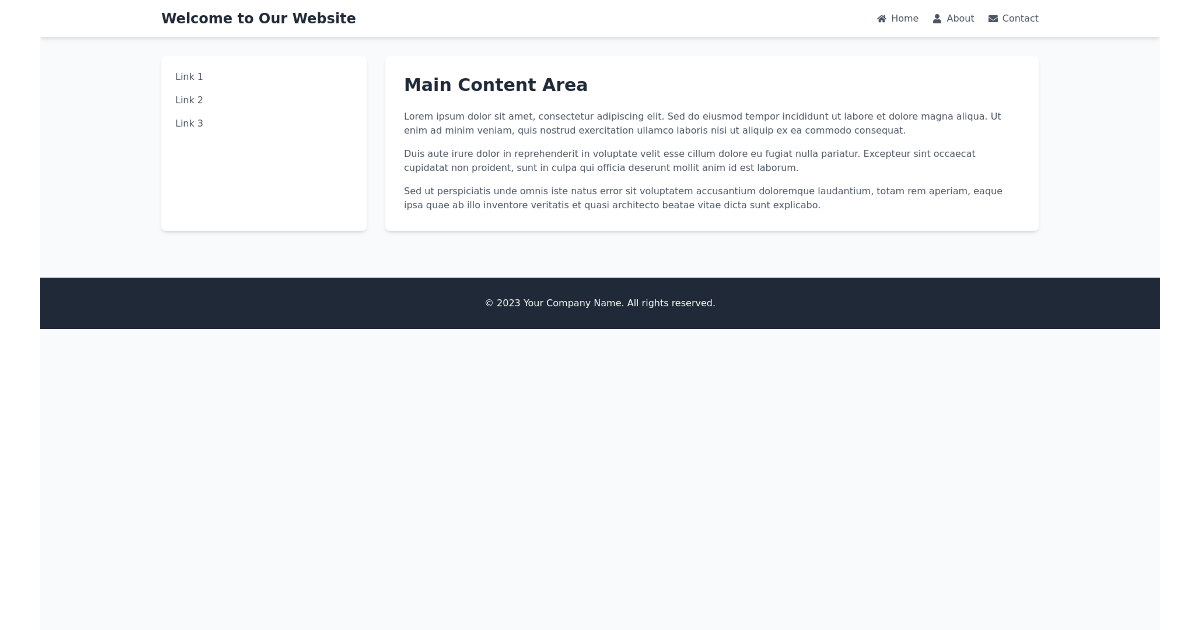 Web Page Layout - Free React, Tailwind Component