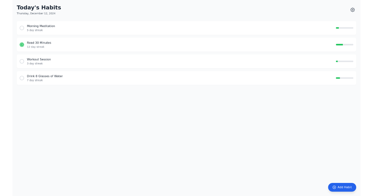 Today Screen - Free React, Tailwind Component
