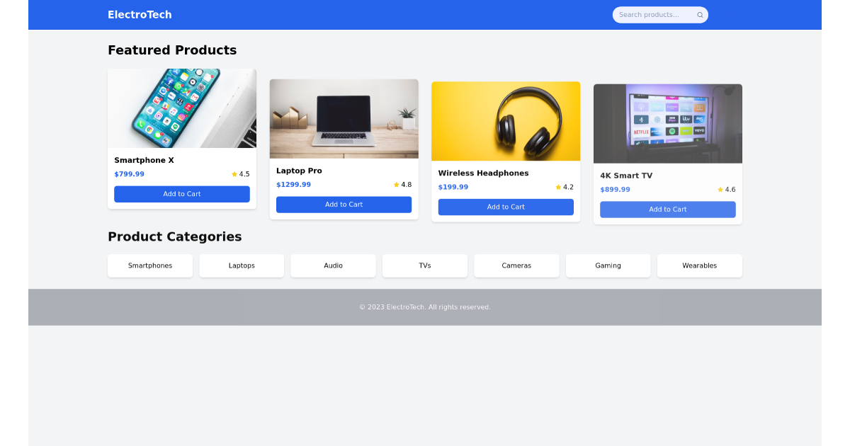 Products - Free React, Tailwind Component