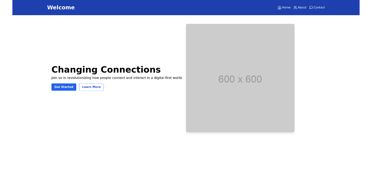 Welcome Header With Hero Section - Free React, Tailwind Component