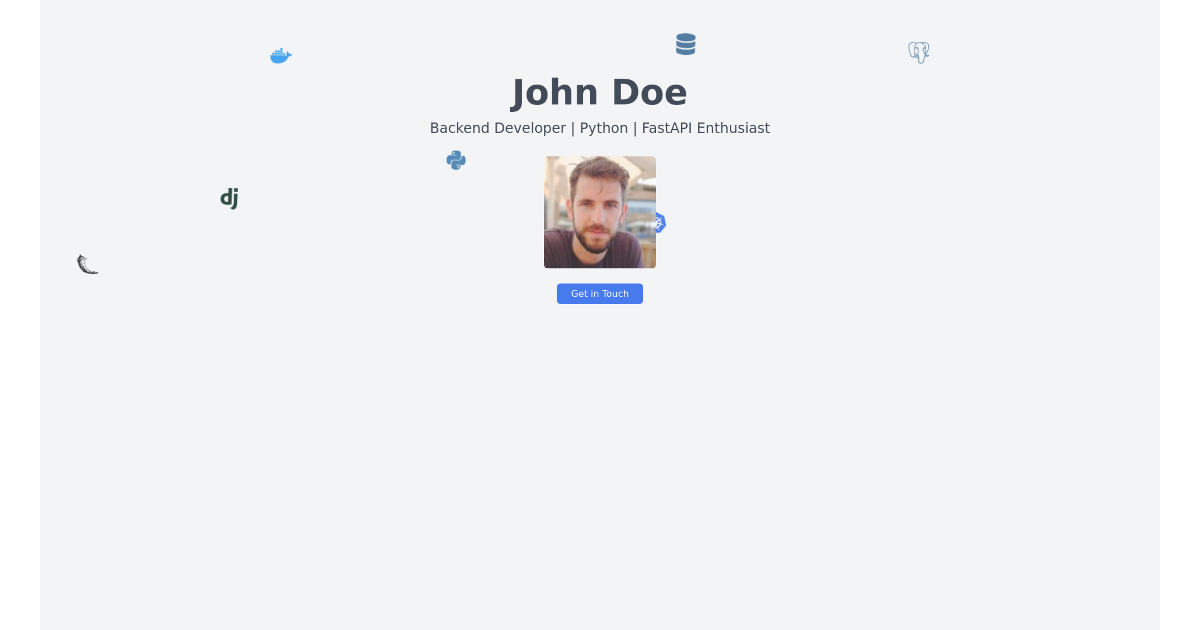 Portfolio Website - Free React, Tailwind Component