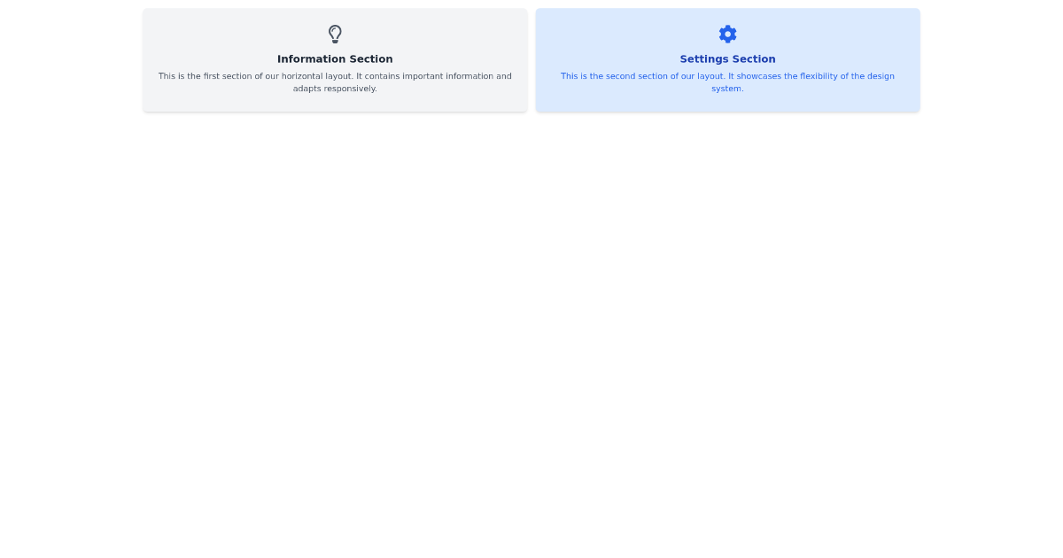 Horizontal Layout - Free React, Tailwind Component