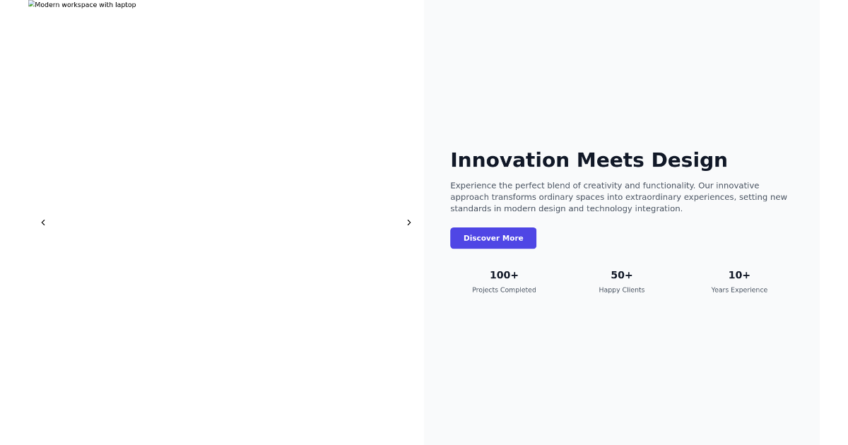 Horizontal Split - Free React, Tailwind Component