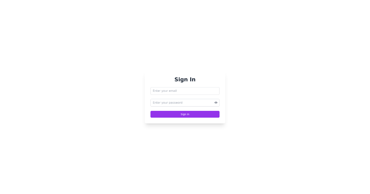 Sign in Form - Free React, Tailwind Component