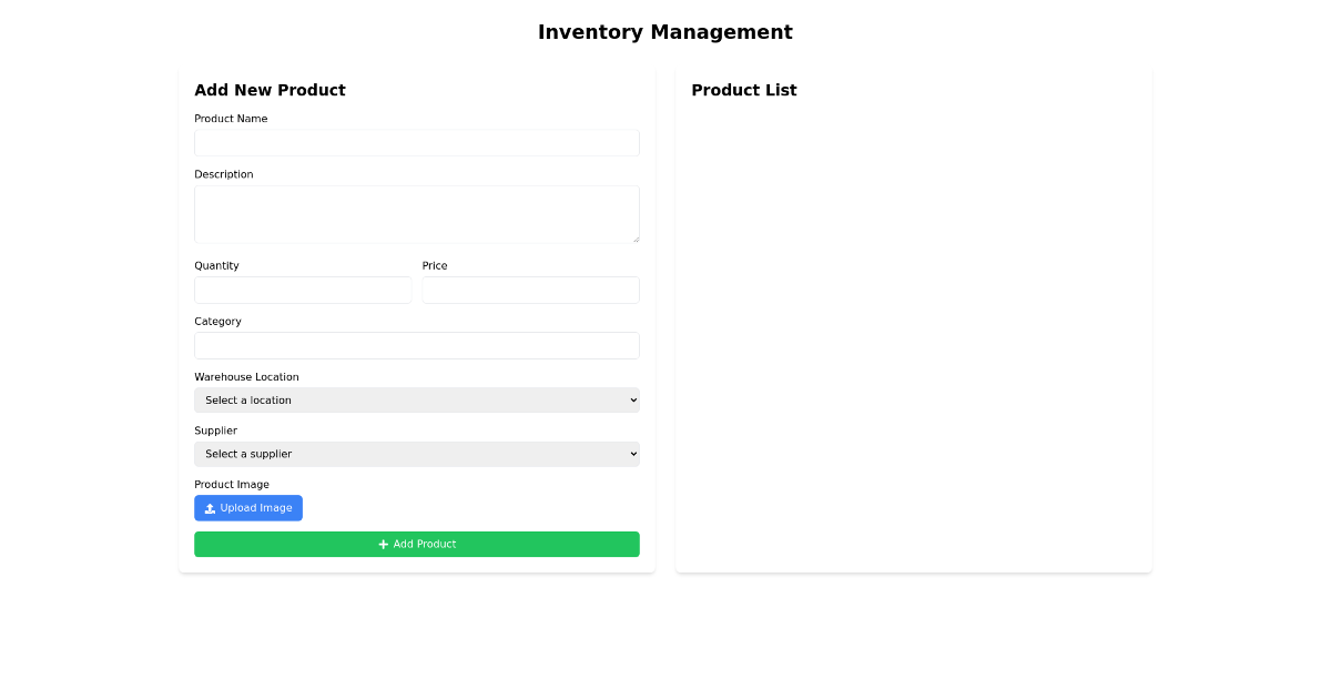 Inventory Management - Free React, Tailwind Component