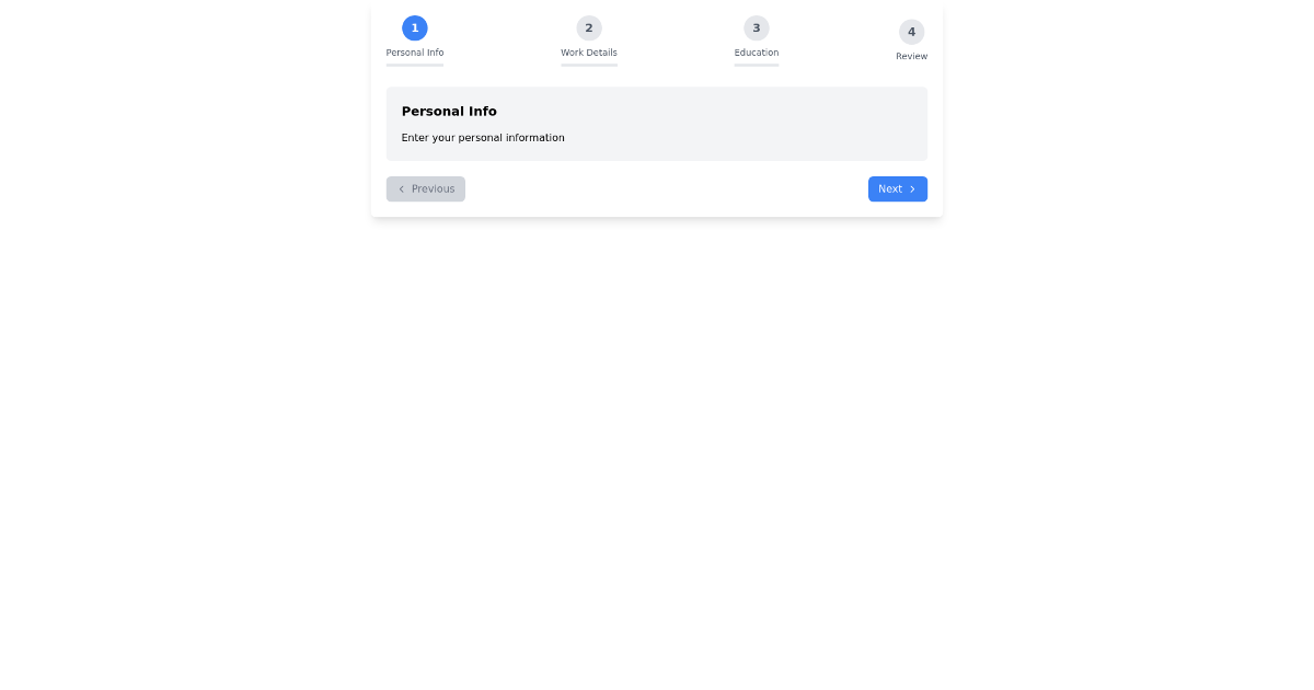 Ionic Stepper - Free React, Tailwind Component
