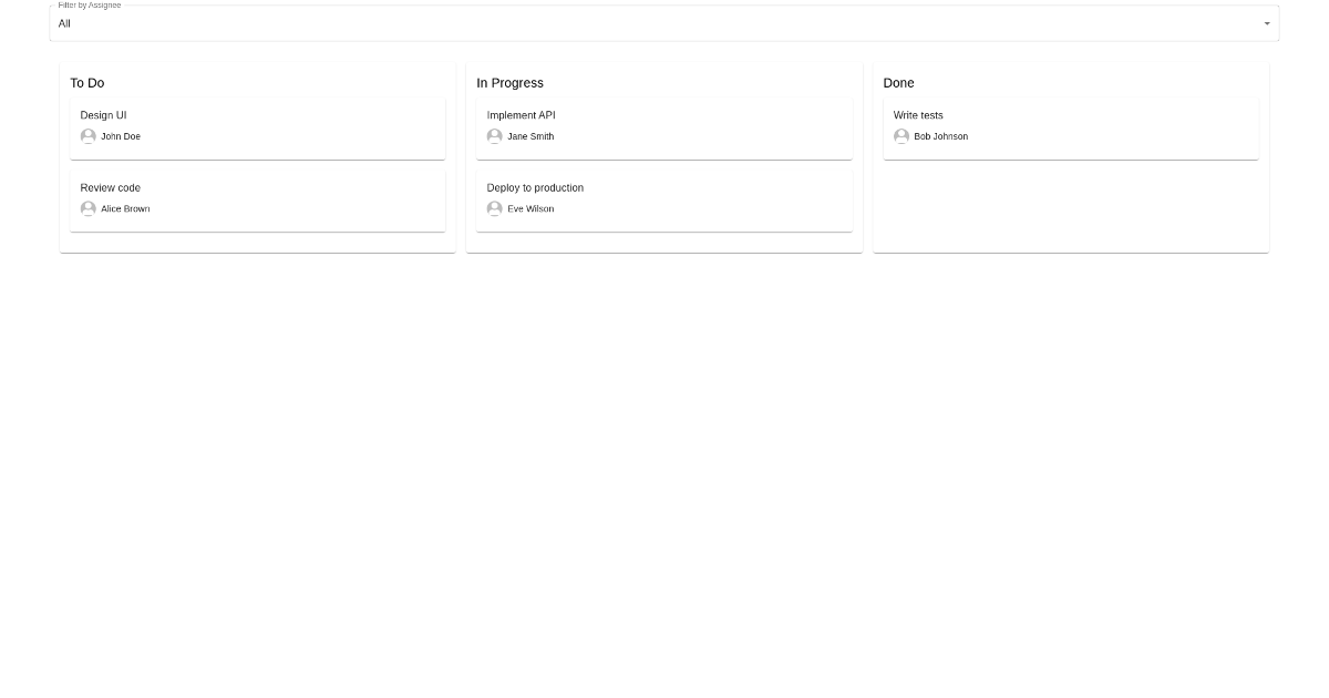Kanban Board - Free React, Mui Component