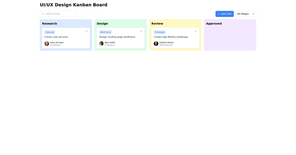 Initial Columns - Free React, Tailwind Component