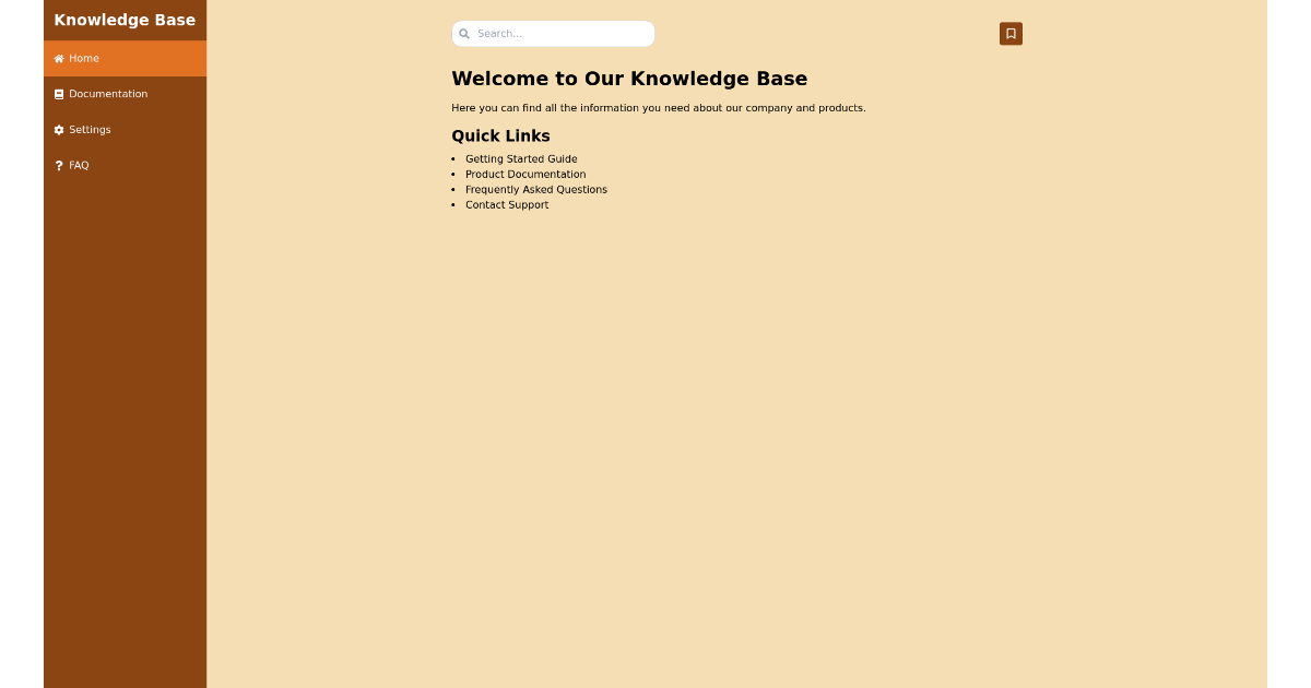 Knowledge Base - Free React, Tailwind Component