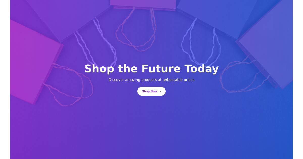 Ecommerce Landing - Free React, Tailwind Component