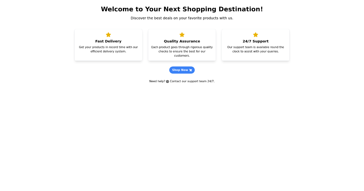 Landing Page - Free React, Tailwind Component