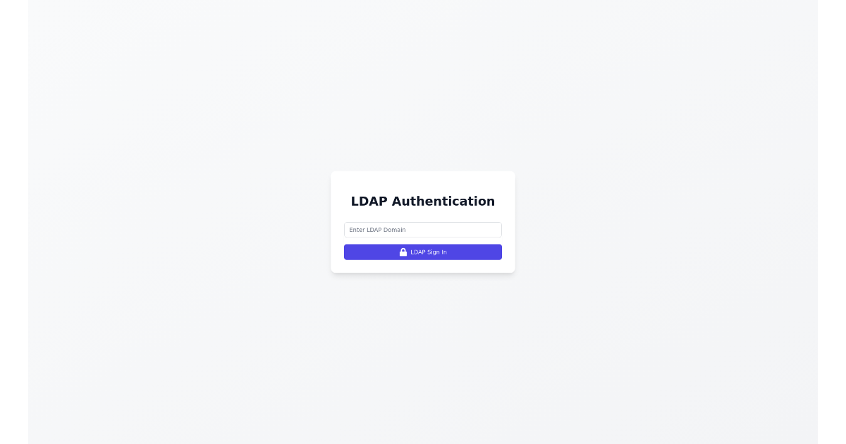 Secure LDAP Authentication in React with Tailwind