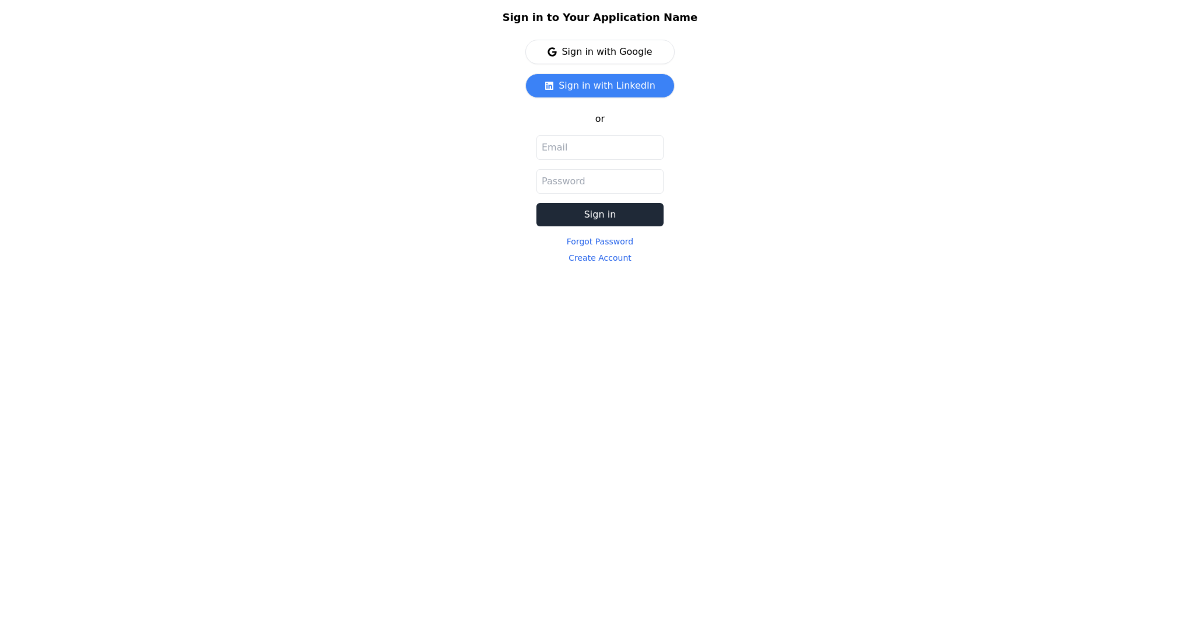 Social Auth Login Form - Free React, Tailwind Component