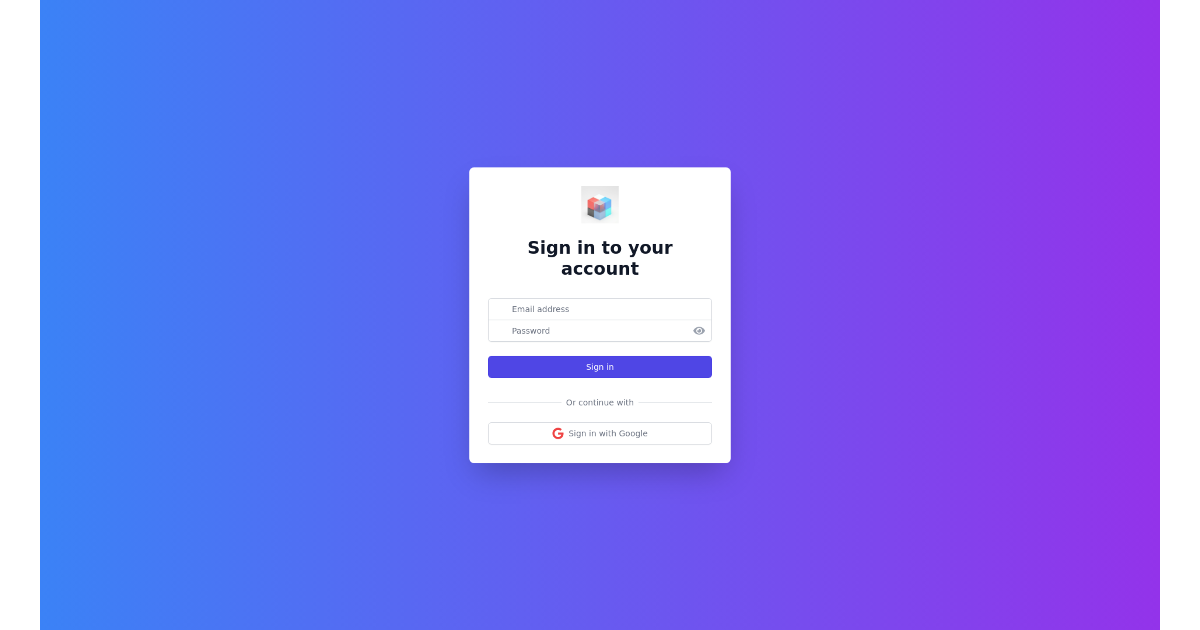 React Login Page with Google Authentication - Tailwind UI