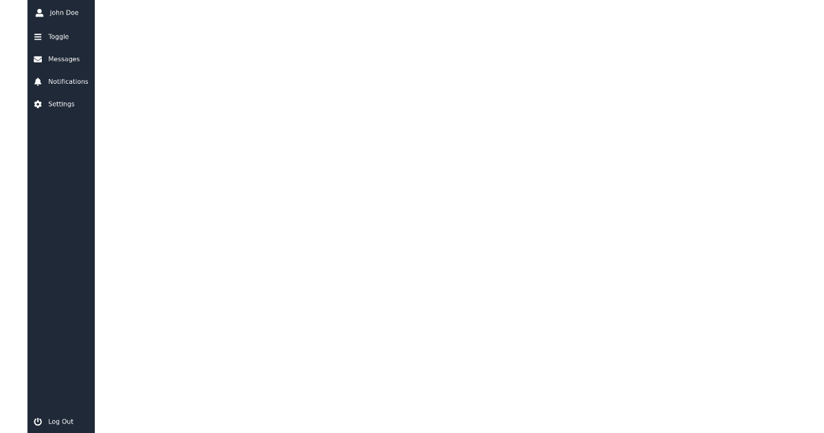 User Sidebar Navigation - Free React, Tailwind Component