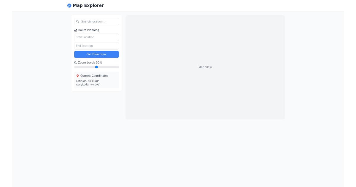 React Map UI Component for Location Search and Routing