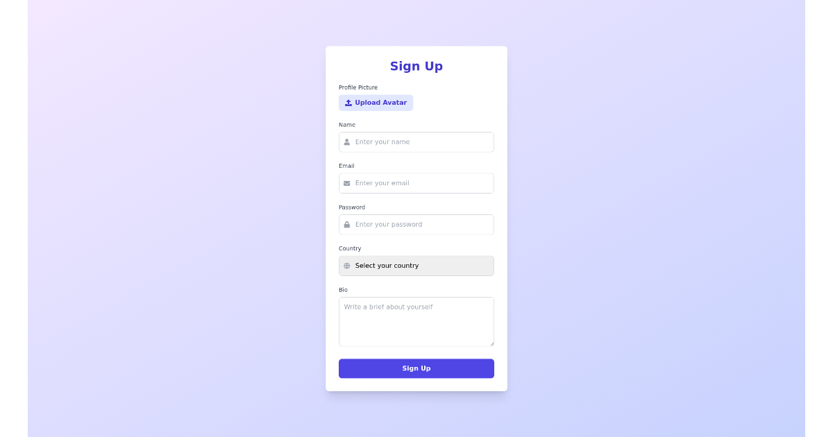 Signup Page - Free React, Tailwind Component