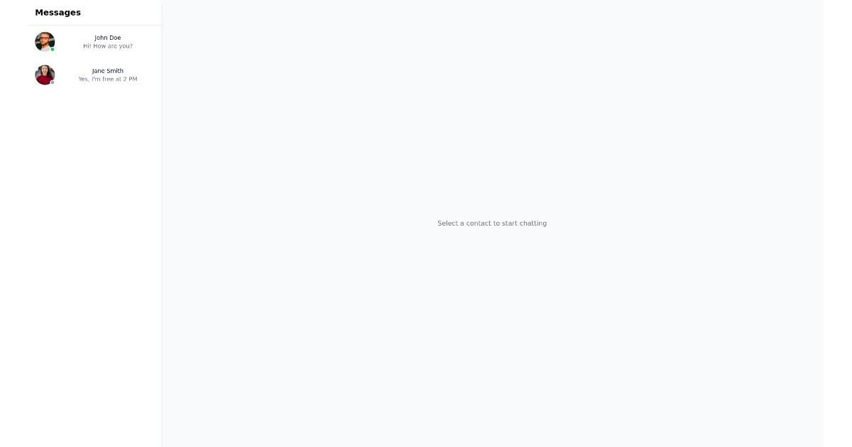 Messenger Interface - Free React, Tailwind Component