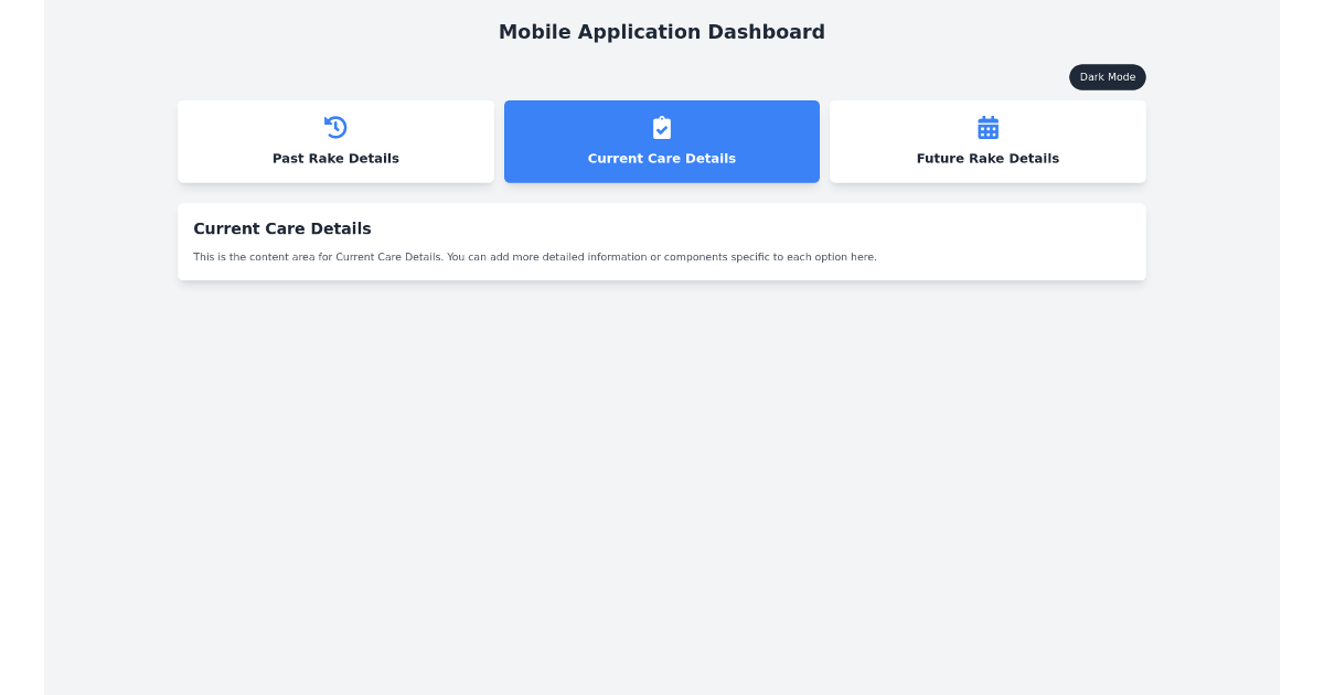Menu Dashboard - Free React, Tailwind Component