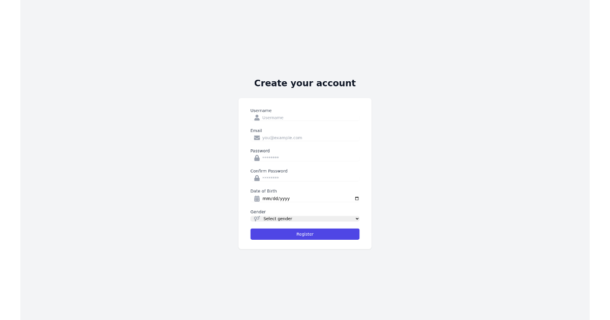 Registration Page - Free React, Tailwind Component