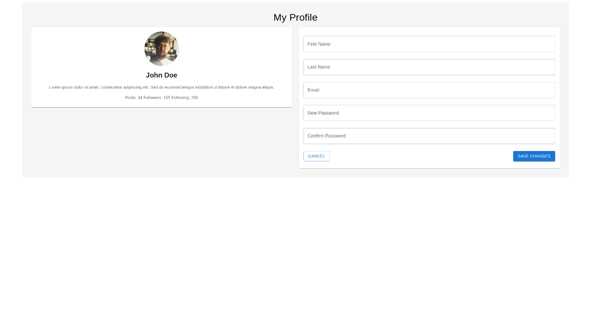 Profile Overview Card - Free React, Mui Component