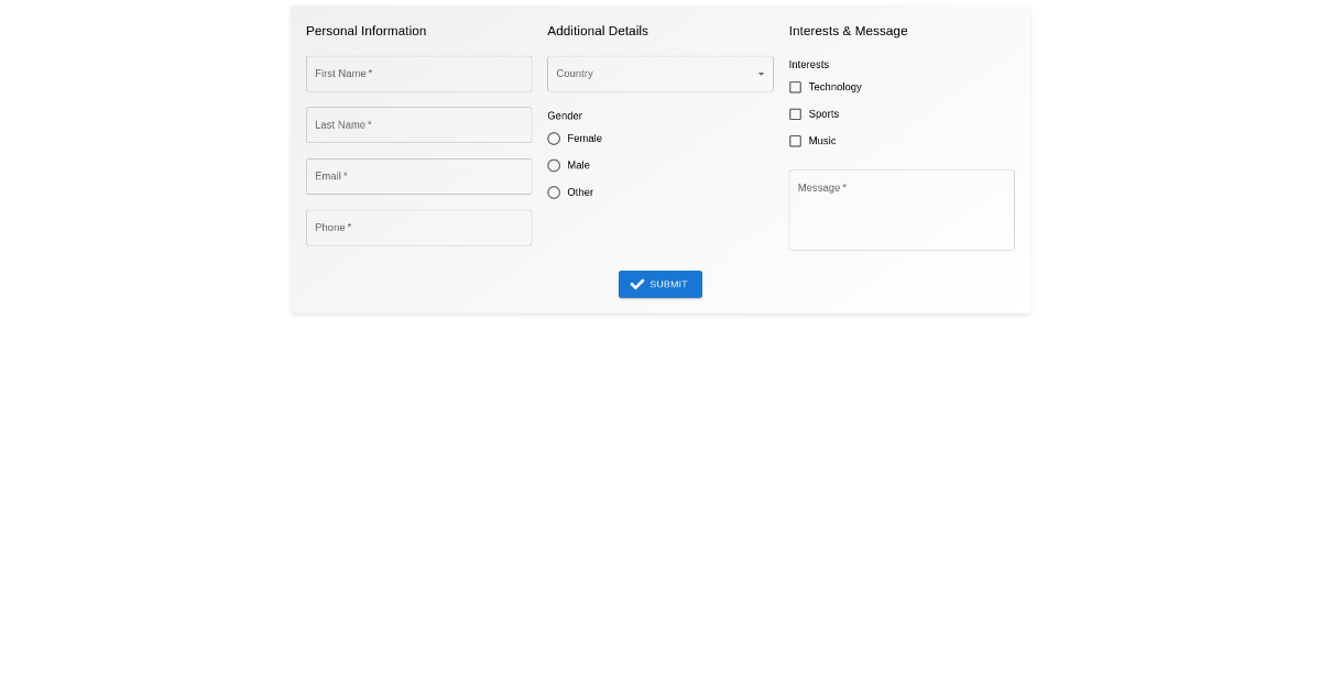 Styled Form - Free React, Mui Component