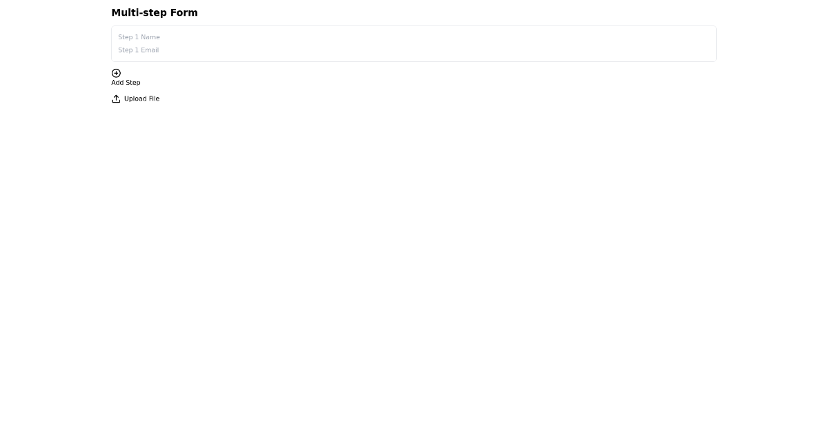 Step Form - Free React, Tailwind Component