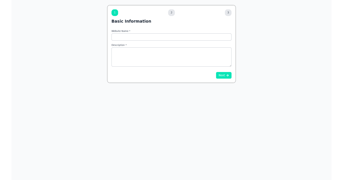 Multi Step Form - Free React, Tailwind Component