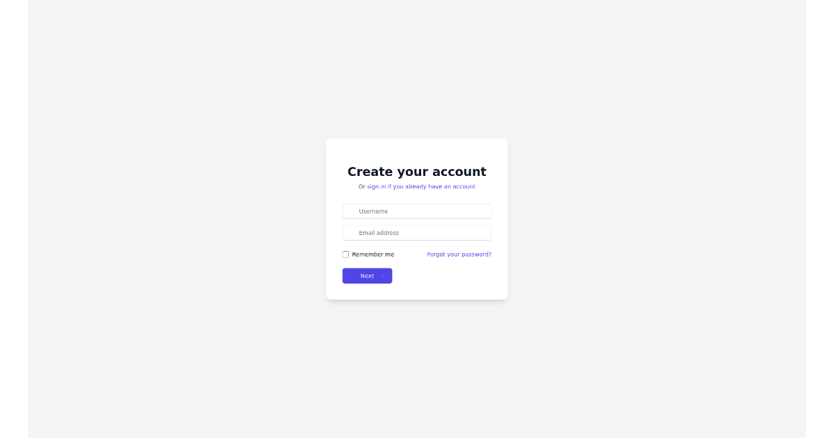 Multi Step Login Form - Free React, Tailwind Component