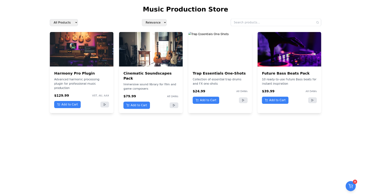 Products - Free React, Tailwind Component