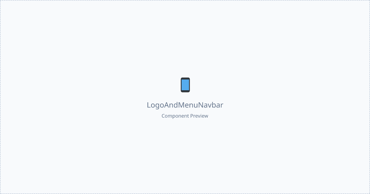 Logo and Menu Navbar - Free React, Mui Component