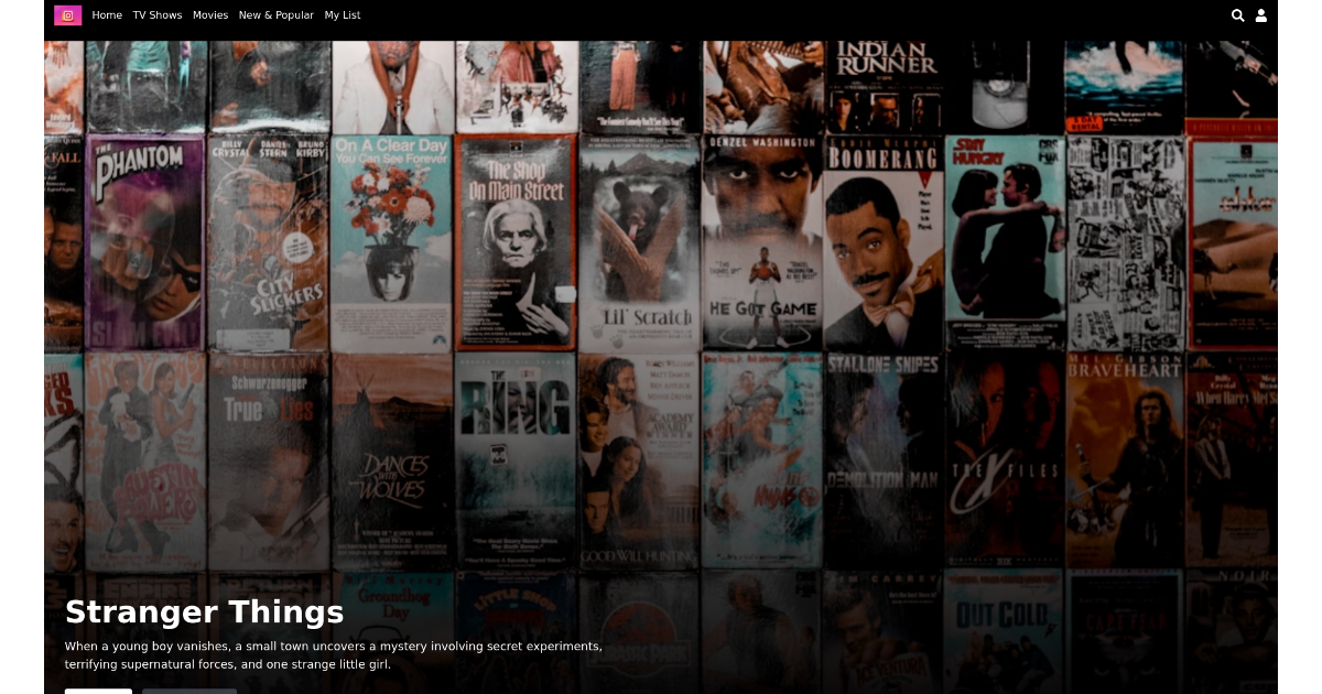 Netflix Clone - Free React, Tailwind Component