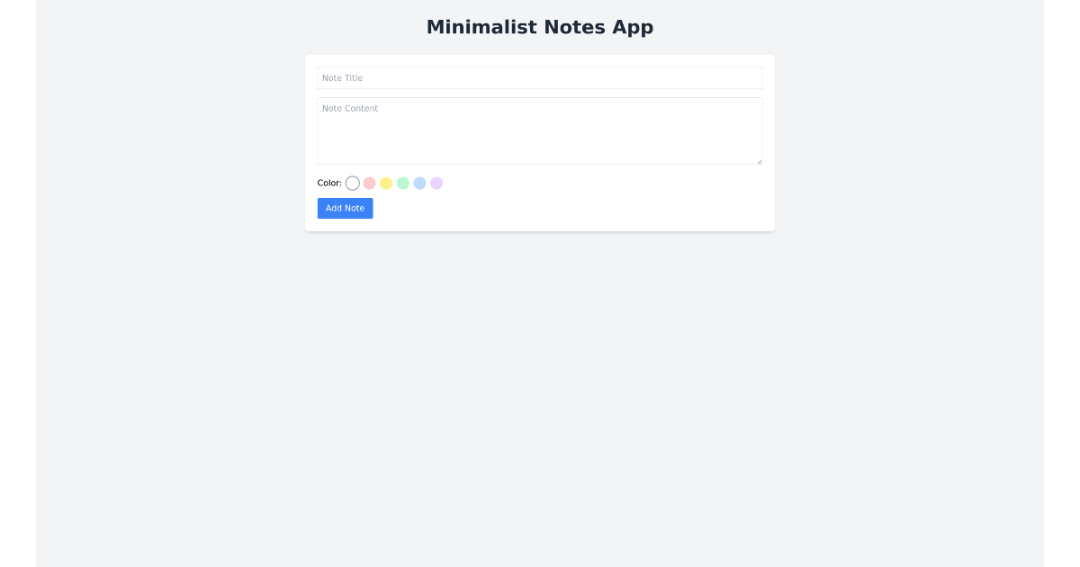 Note App - Free React, Tailwind Component