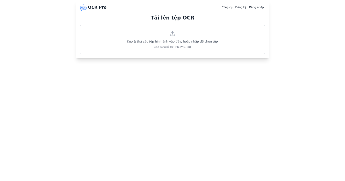 O C R Upload - Free React, Tailwind Component