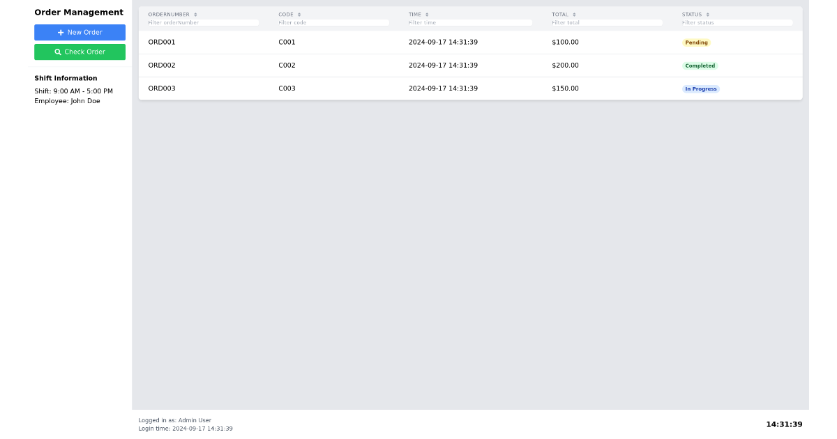 Order Management - Free React, Tailwind Component