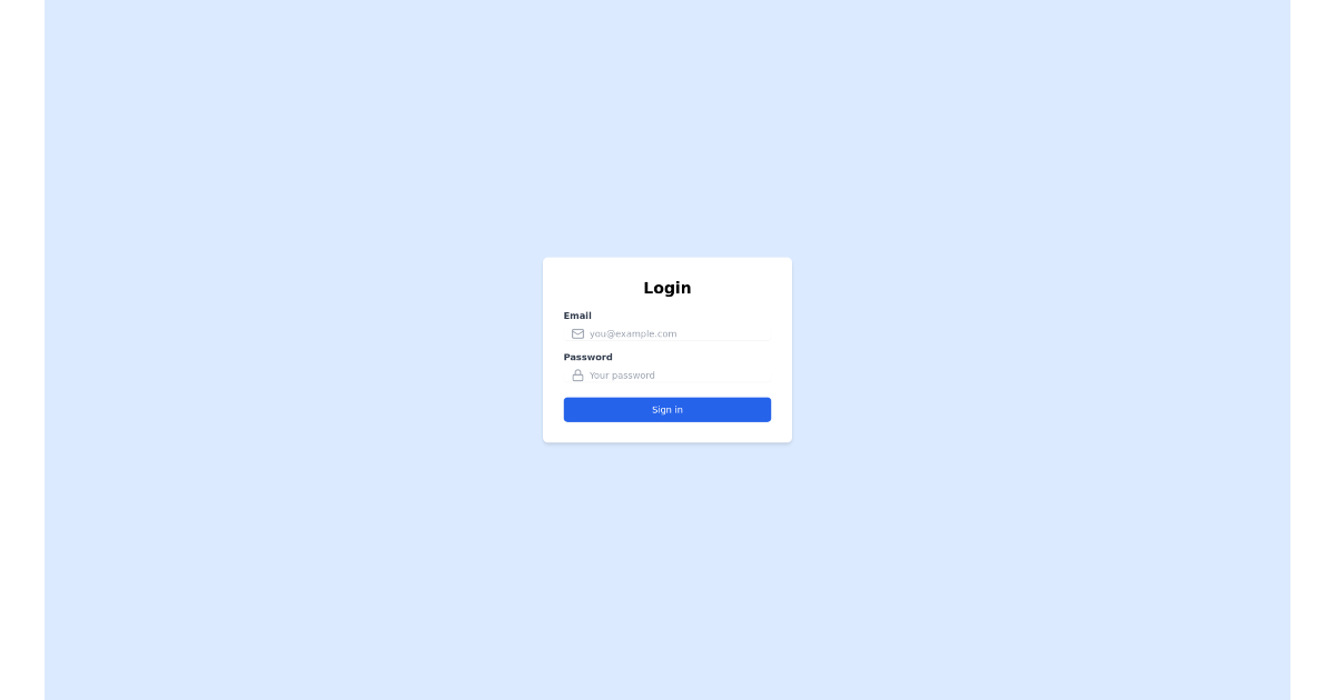 Login Page - Free React, Tailwind Component