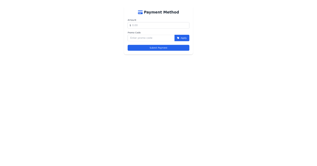 Payment Method Component - Free React, Tailwind Component