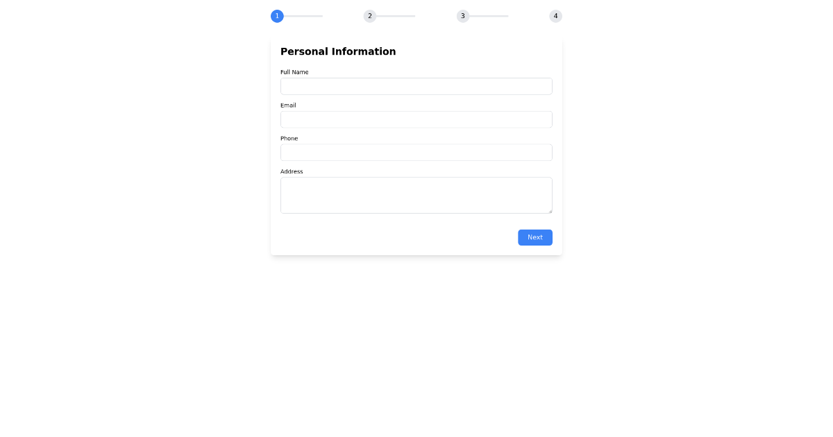 Payment Stepper - Free React, Tailwind Component