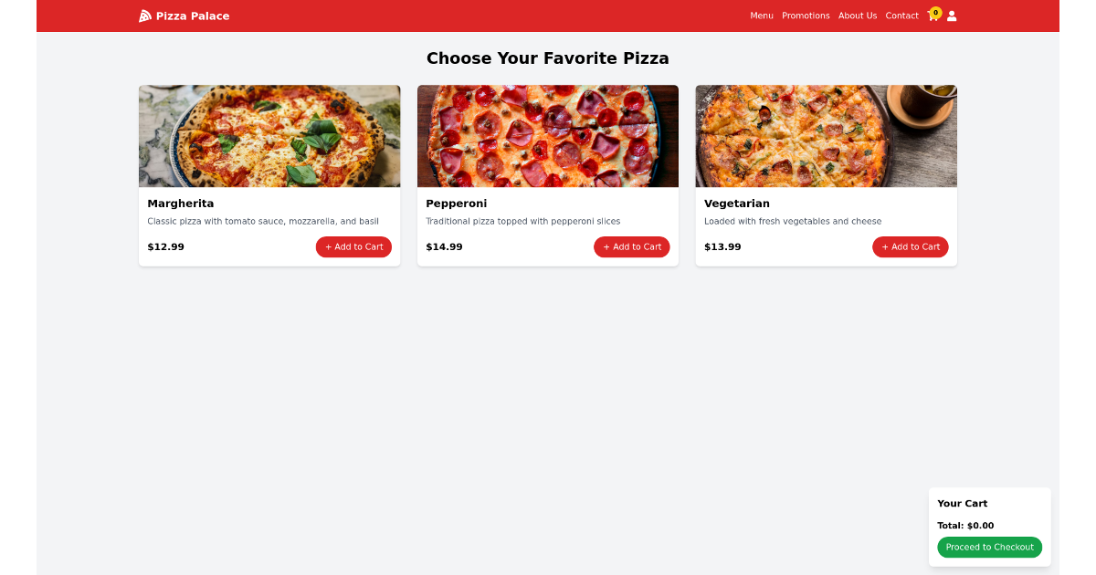 React Pizza Website with Tailwind CSS | Build Your Pizza Site