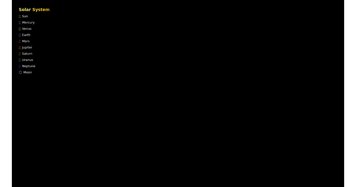 Solar System - Free React, Tailwind Component