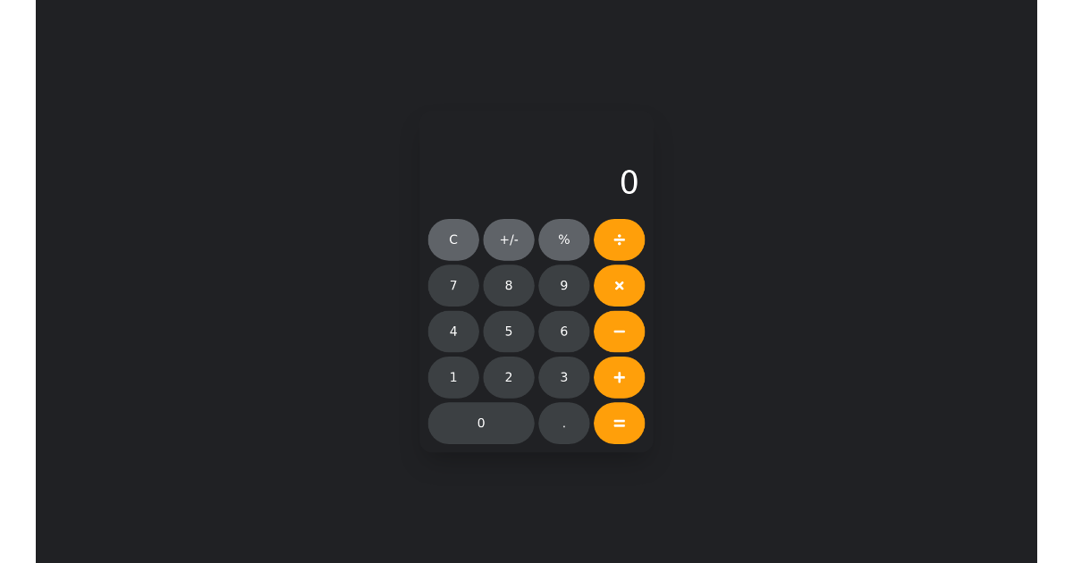 Calculator Free React Tailwind Component