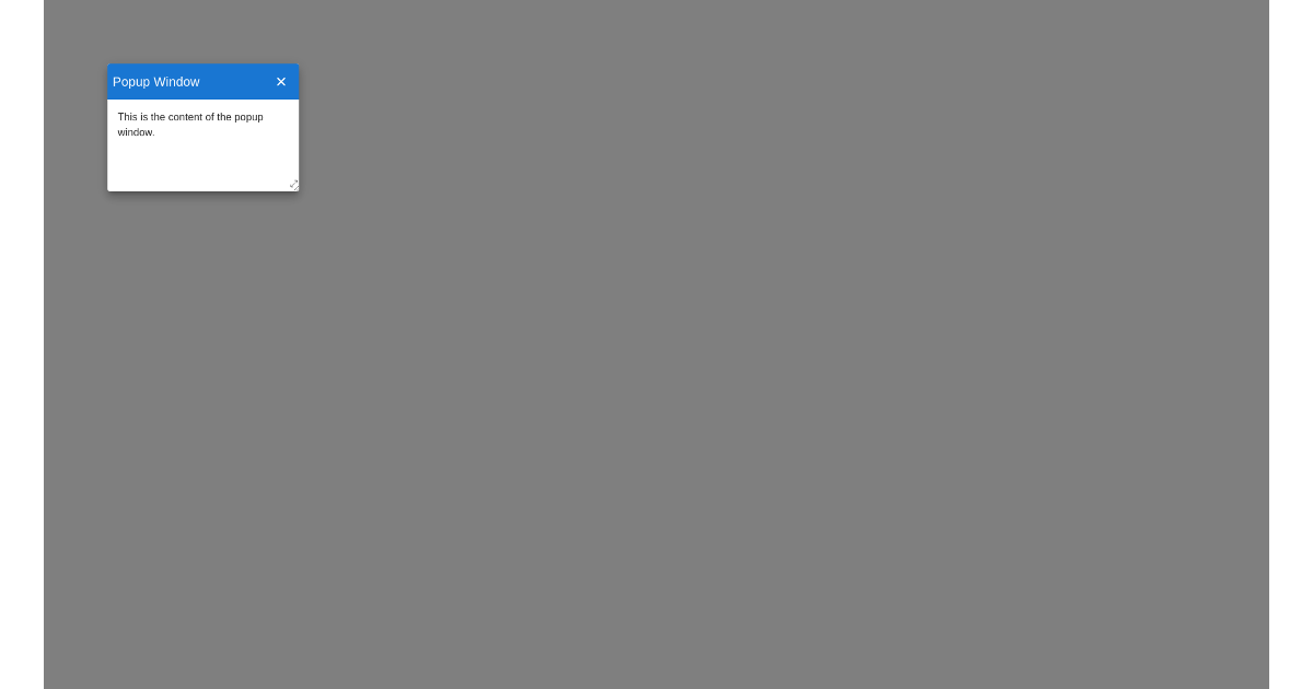 Draggable Resizable Popup - Free React, Mui Component