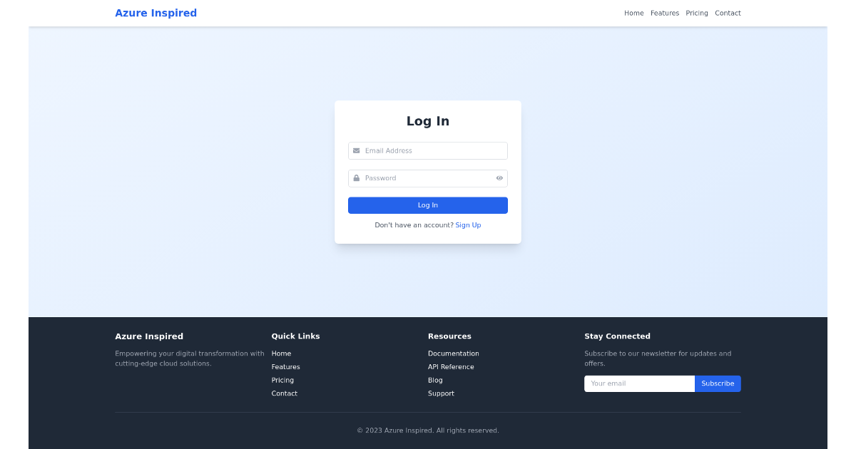 Azure Inspired Component - Free React, Tailwind Component