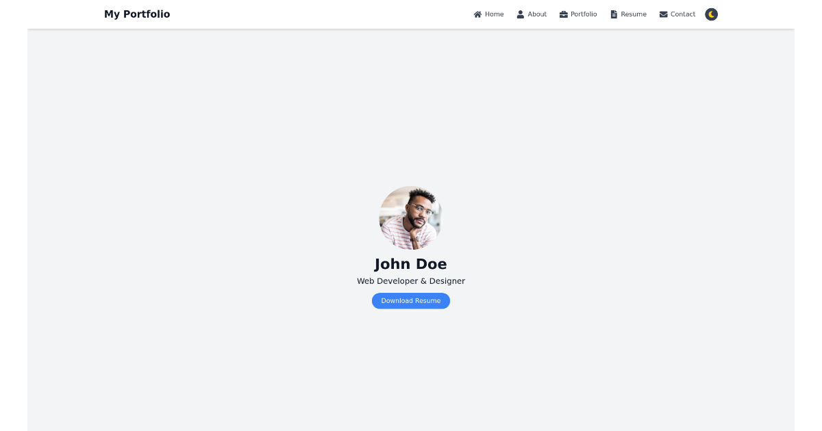 Portfolio - Free React, Tailwind Component