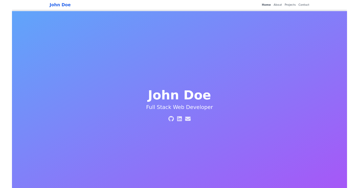 Portfolio - Free React, Tailwind Component