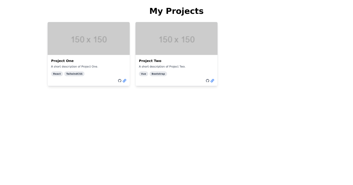Portfolio Showcase - Free React, Tailwind Component