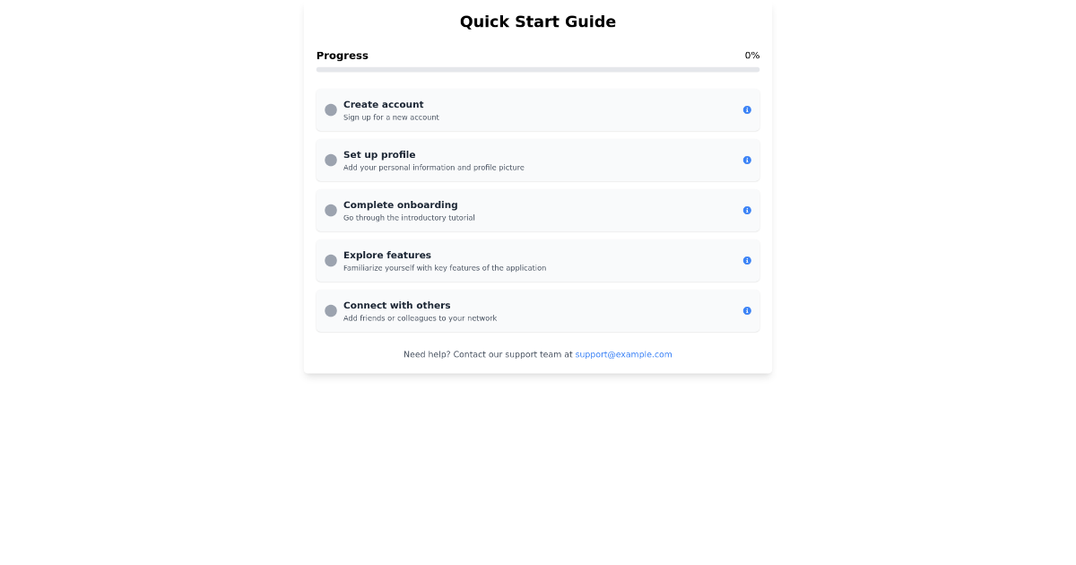 Quick Start Guide - Free React, Tailwind Component