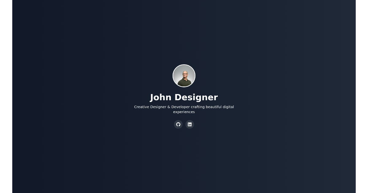 Designer Portfolio - Free React, Tailwind Component